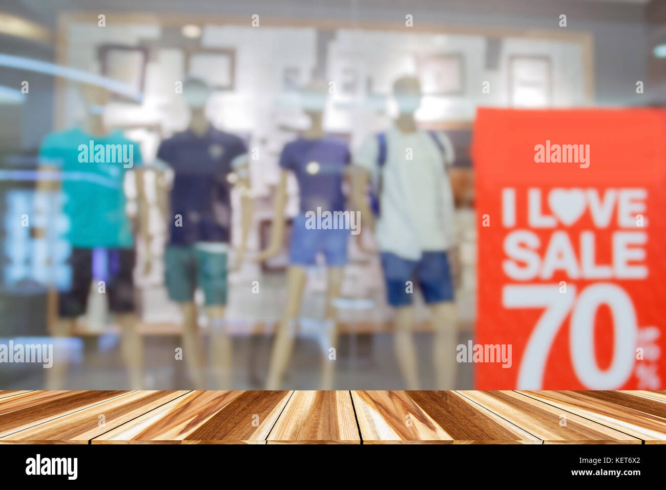 Perspective wood and Empty top wooden shelves of supermarket/mall for ...