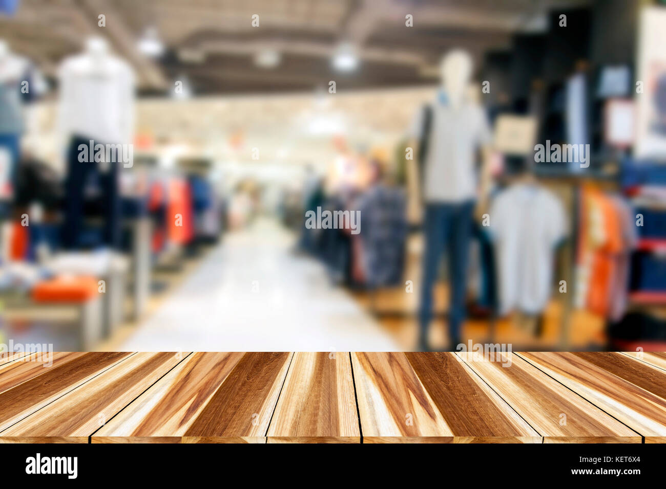 Perspective wood and Empty top wooden shelves of supermarket/mall for ...