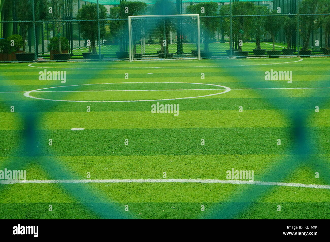 Features of the football stadium and the football net Stock Photo - Alamy