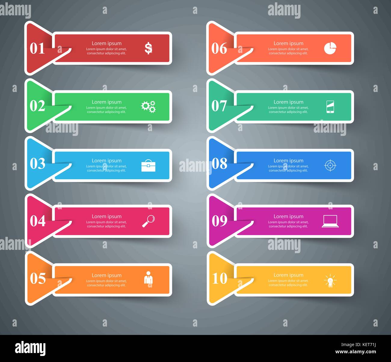Infographic design. List of 10 items Stock Vector Image & Art - Alamy