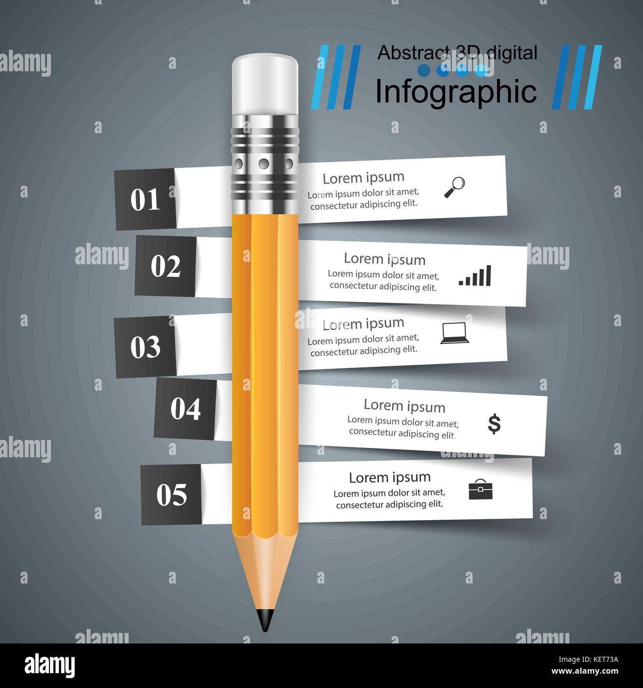 Business Infographics. Pencil icon Stock Vector Image & Art - Alamy