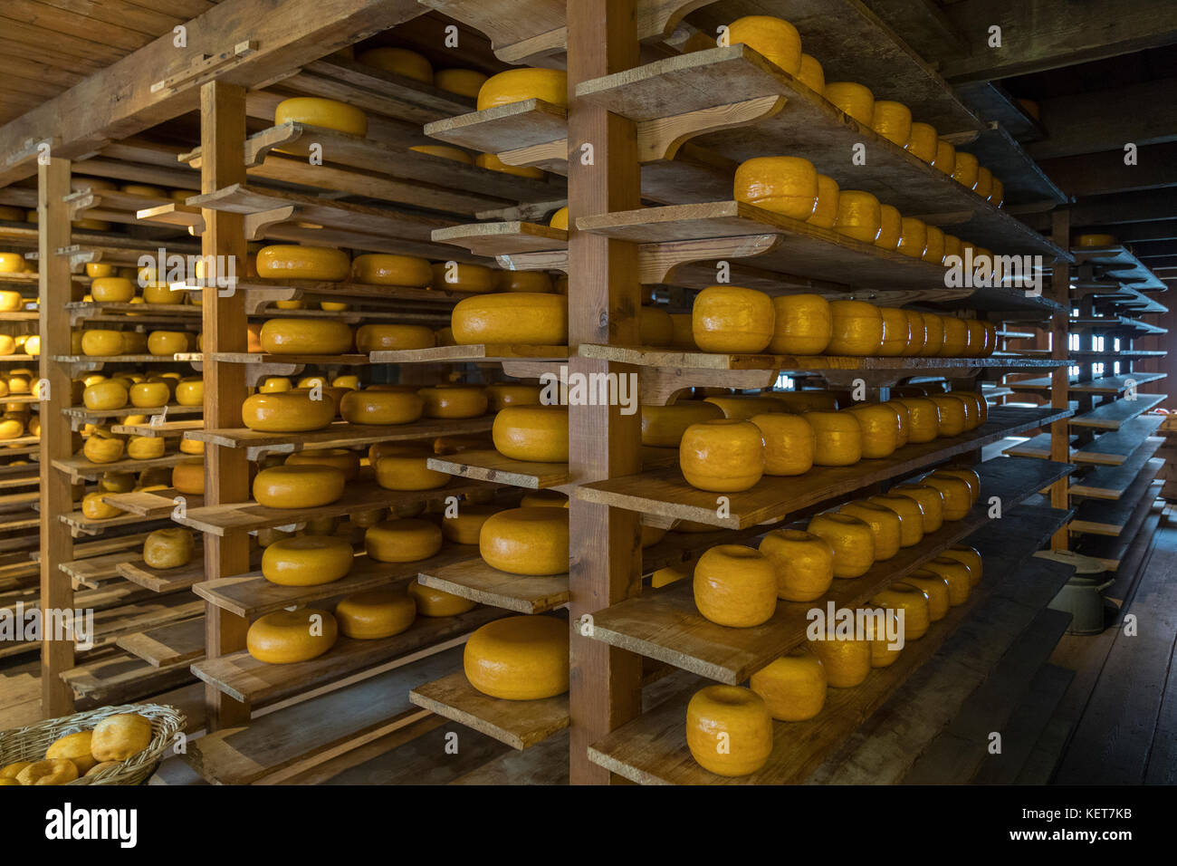 Gouda cheese store in the market town of Gouda in the Netherlands ...