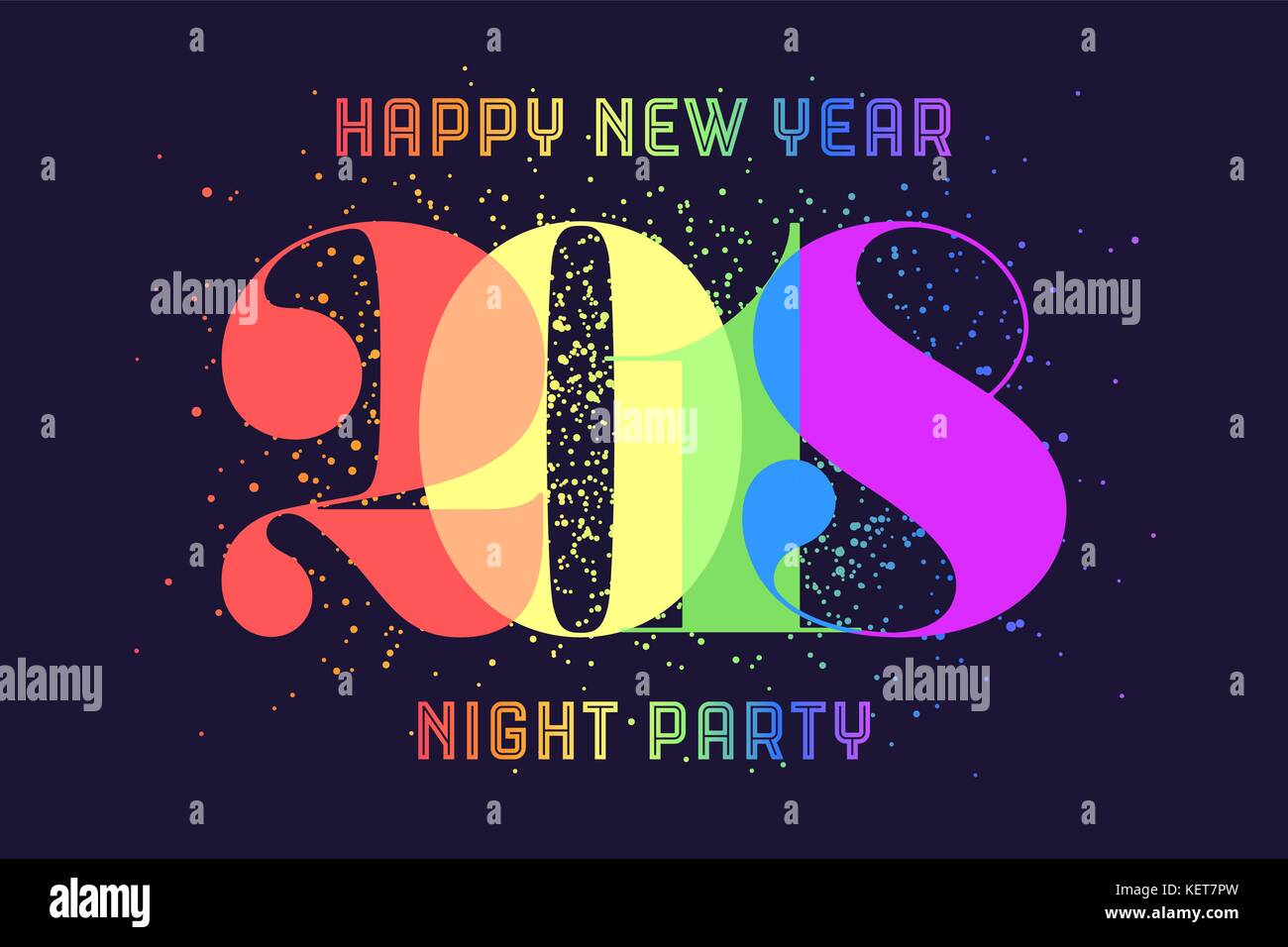 Happy New Year 2018 Stock Vector Image & Art - Alamy