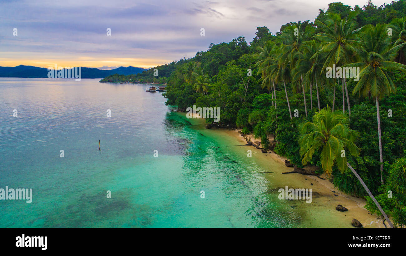 Beach view. Waigeo island. Raja Ampat, West Papua, Indonesia Stock ...