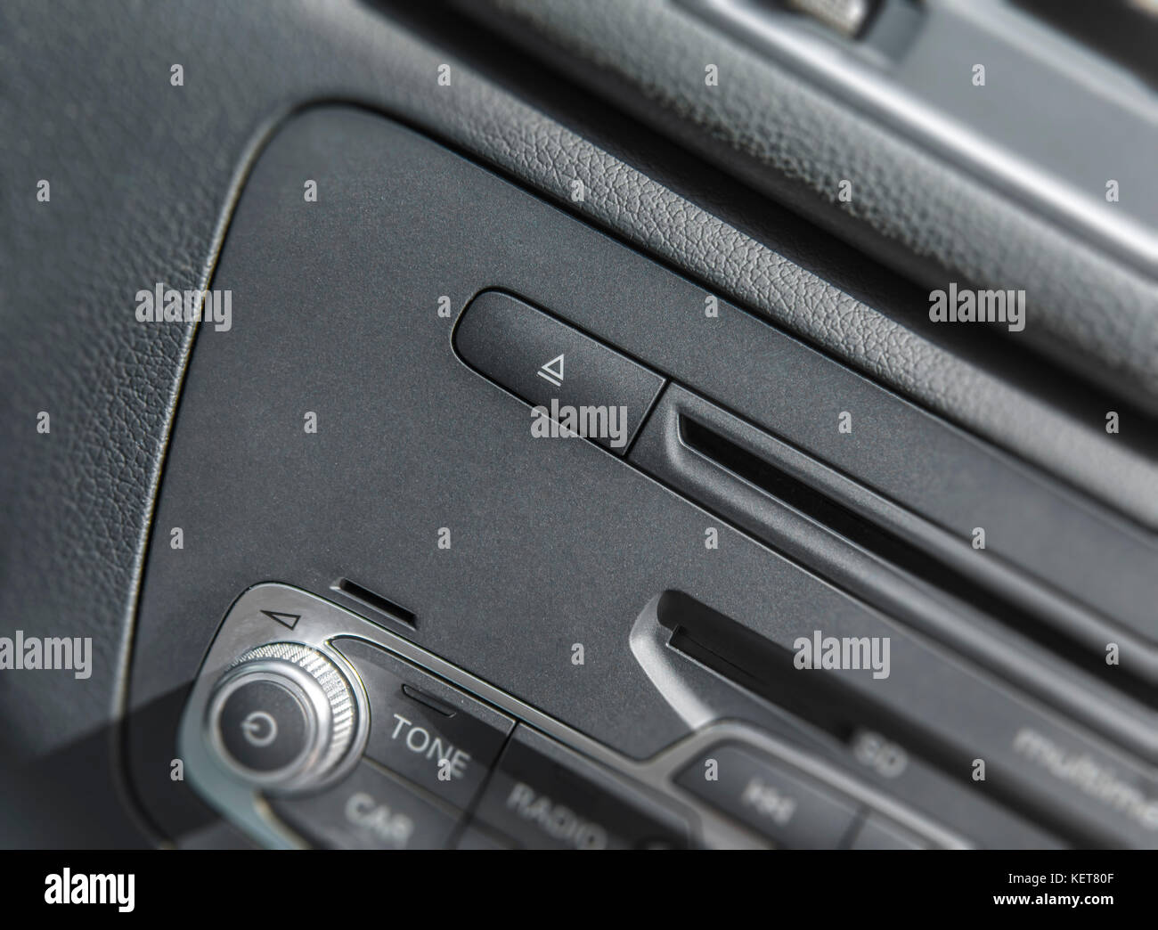 Car radio stereo panel and modern dashboard electric equipment Stock ...