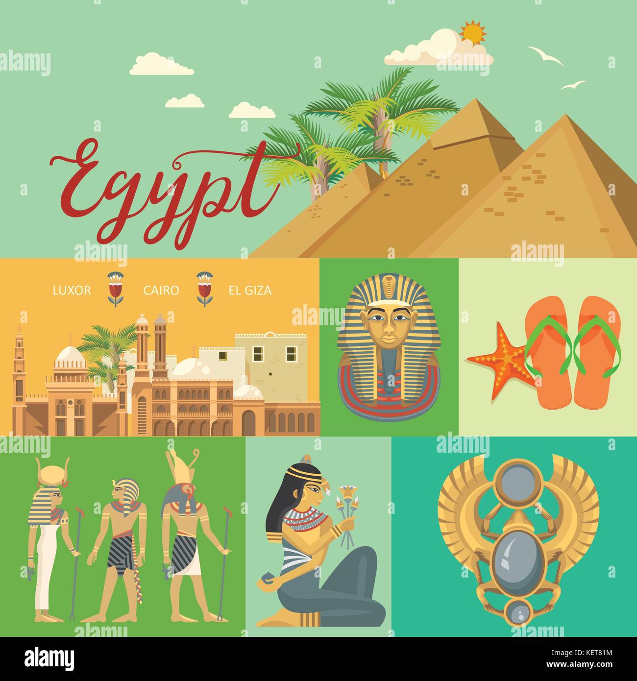 Egypt Travel Stock Vector Images - Alamy