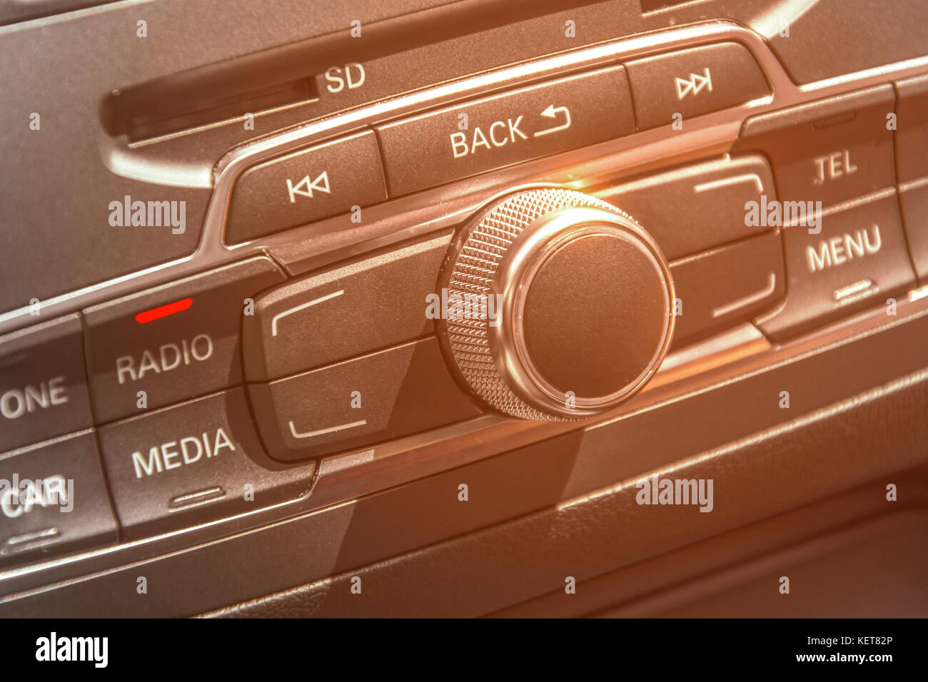 Car radio stereo panel and modern dashboard electric equipment with ...