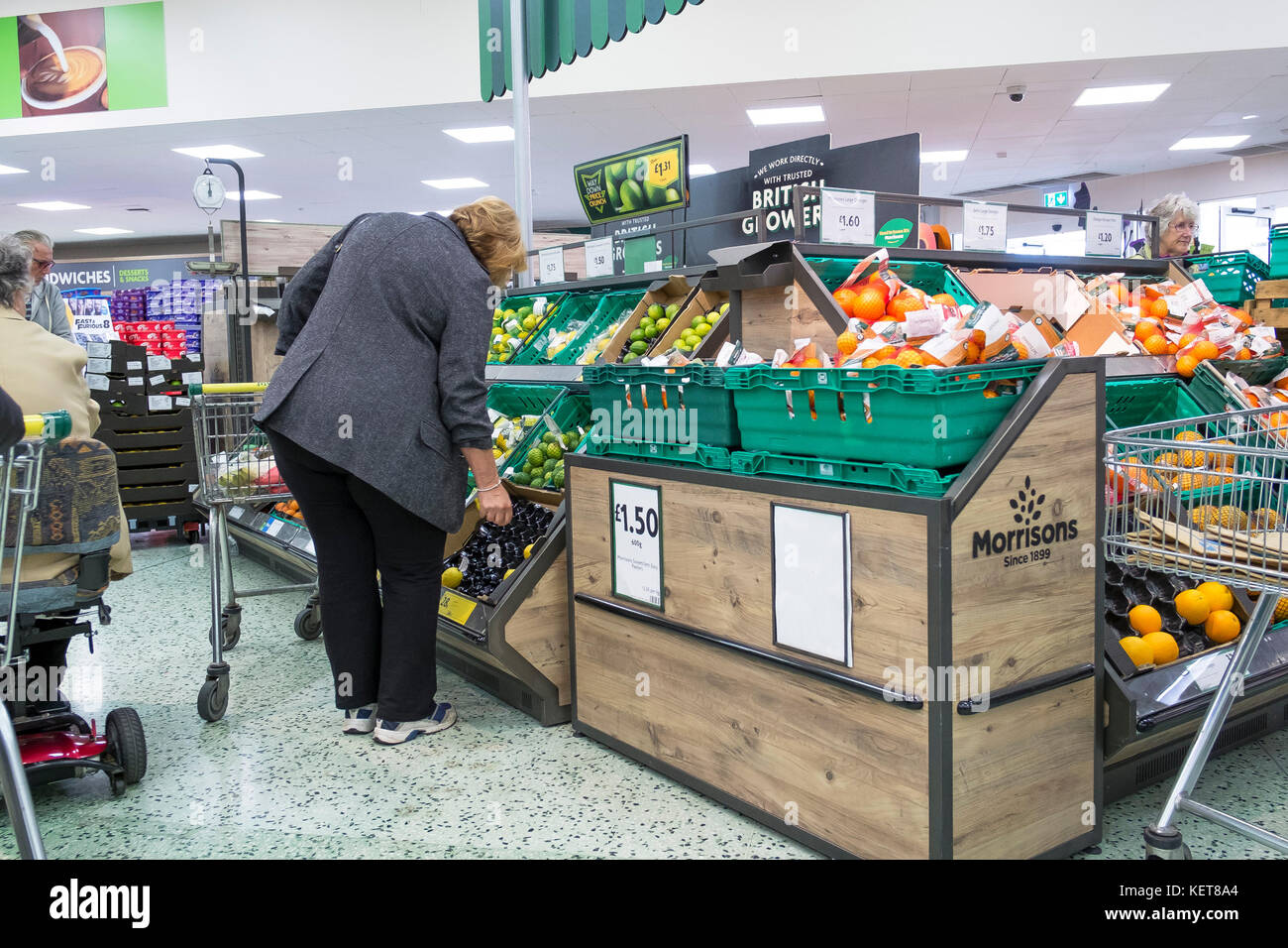Interior people shopping food morrisons hi-res stock photography and ...