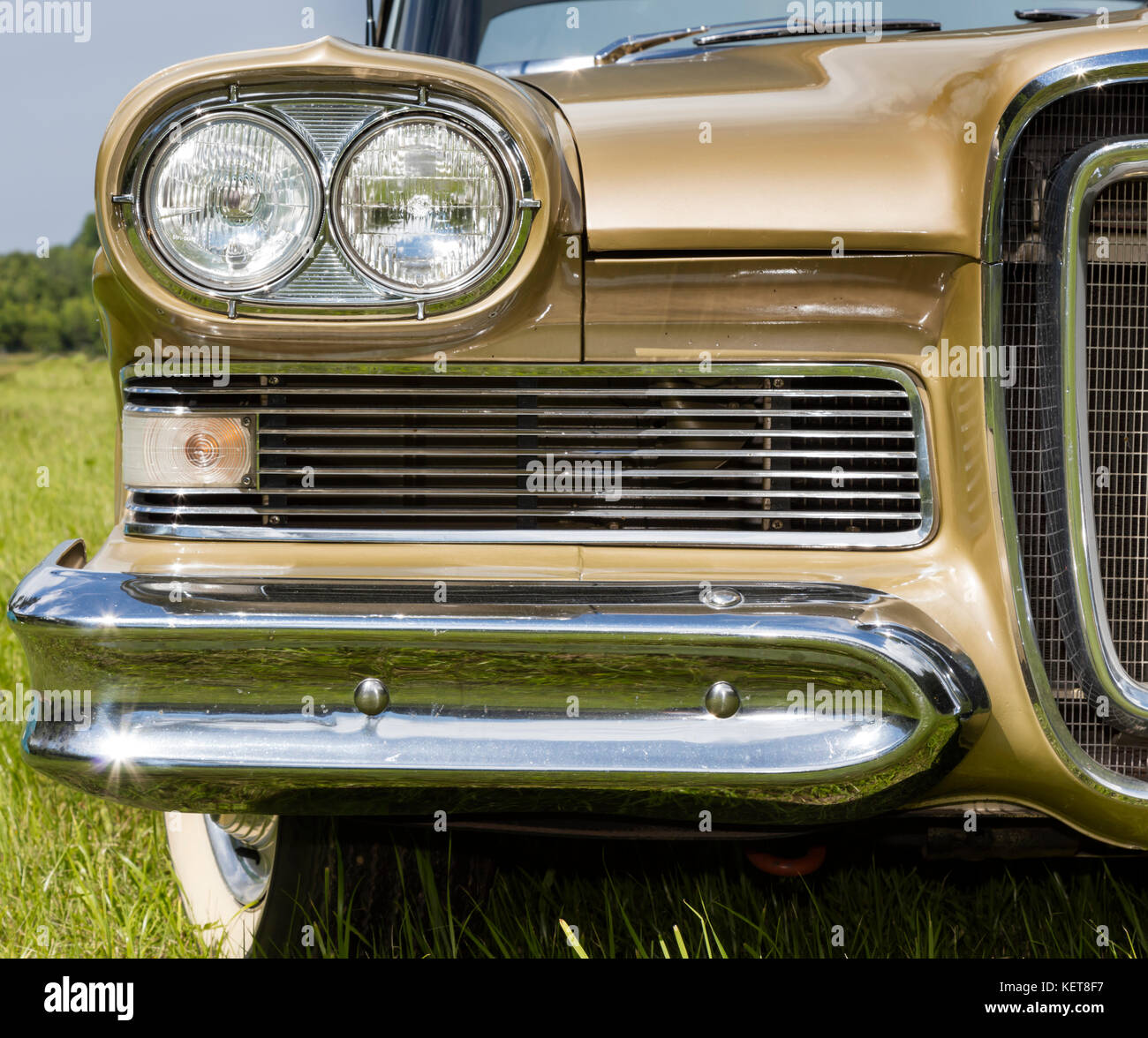 Munich, Germany, 18 June 2016: American vintage car, front view Stock ...