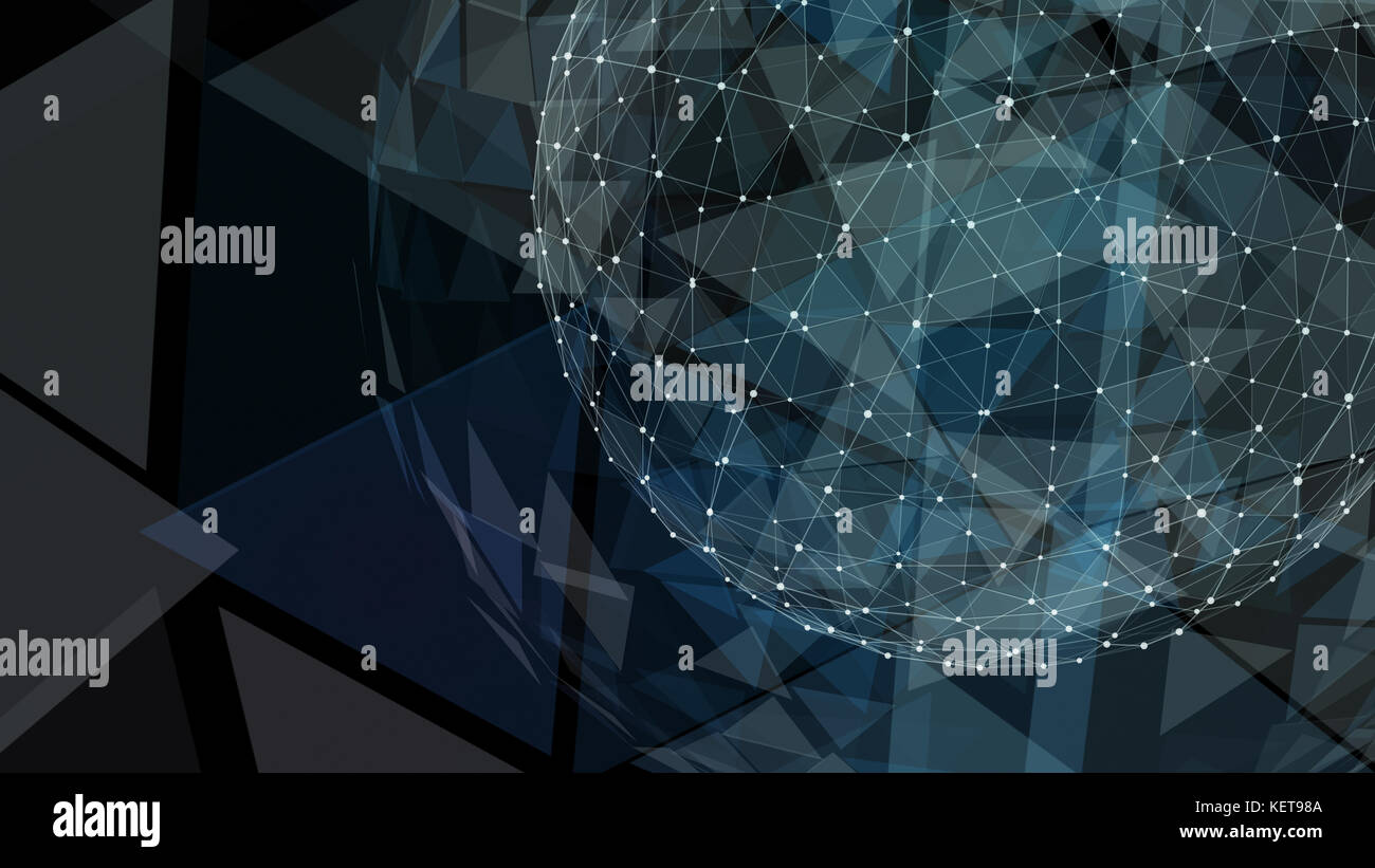 Abstract map of the global network Stock Photo - Alamy