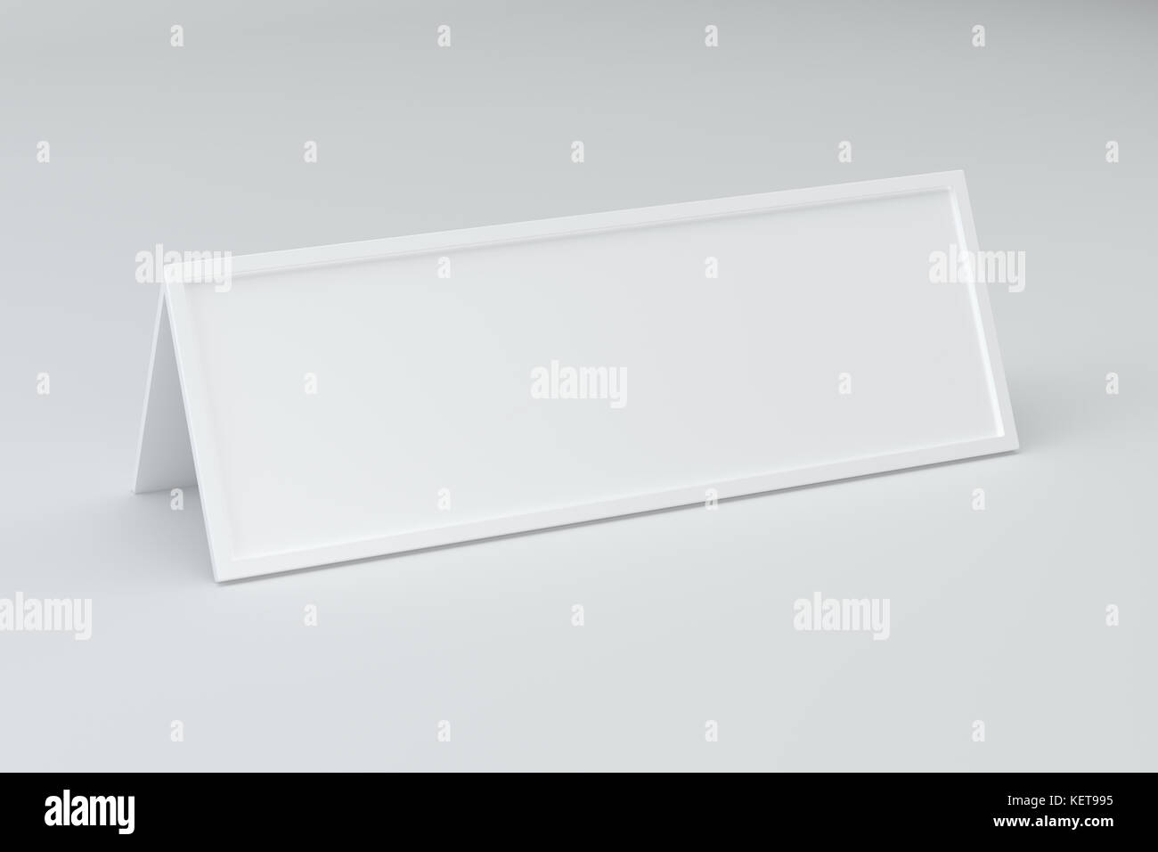 Blank white sign plate abstract with shadow. 3D rendering Stock Photo ...
