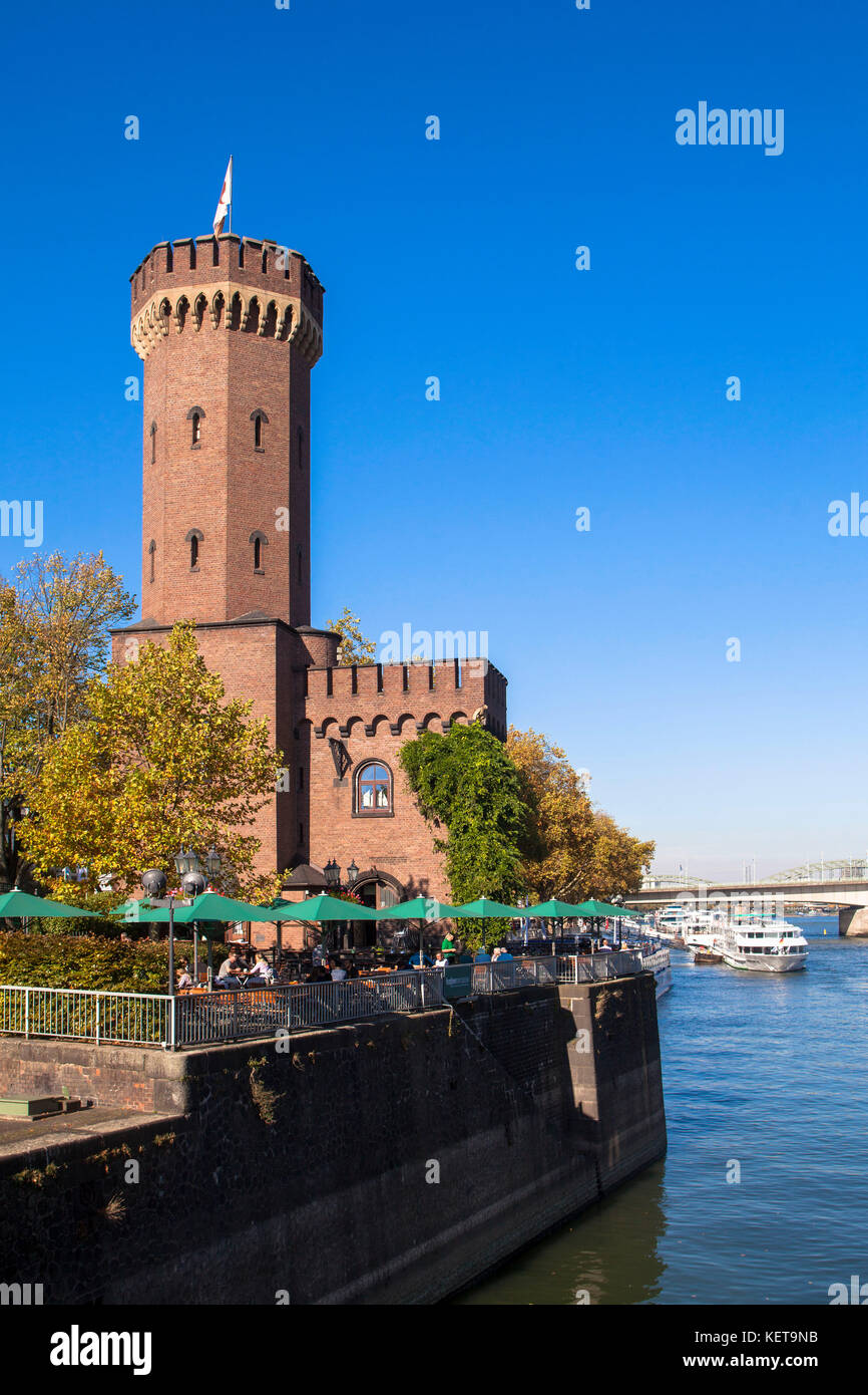 Germany, Cologne, the Malakoff tower at the Rheinau harbour ...