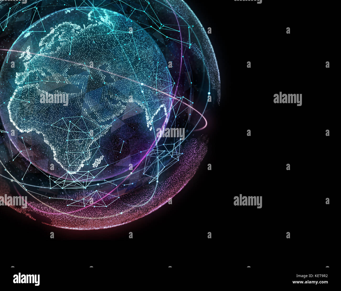 Digital design of a global network of Internet Stock Photo - Alamy