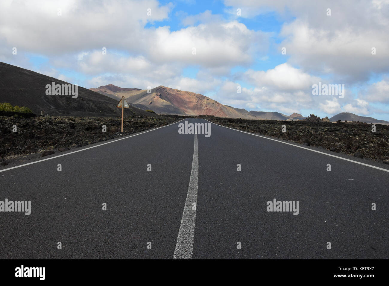 Road leading to a volcano Stock Photo - Alamy