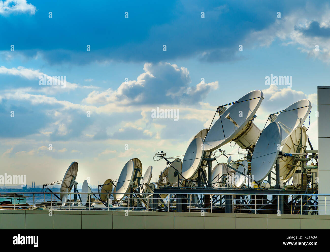 Television broadcasting satalite dish Stock Photo - Alamy