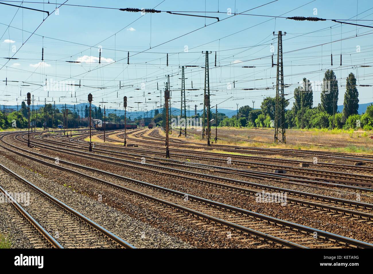 Complex railway junction hi-res stock photography and images - Alamy