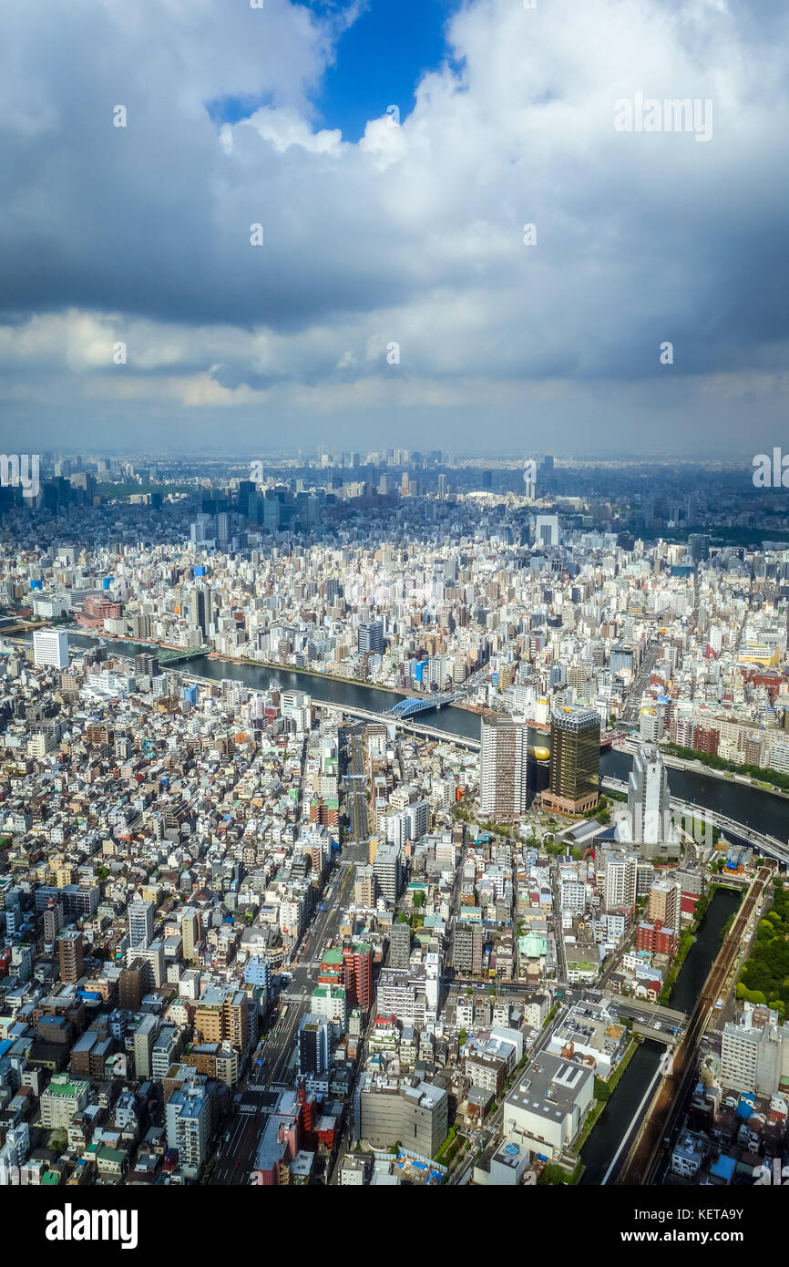Tokyo city skyline panorama aerial view, Japan Stock Photo - Alamy
