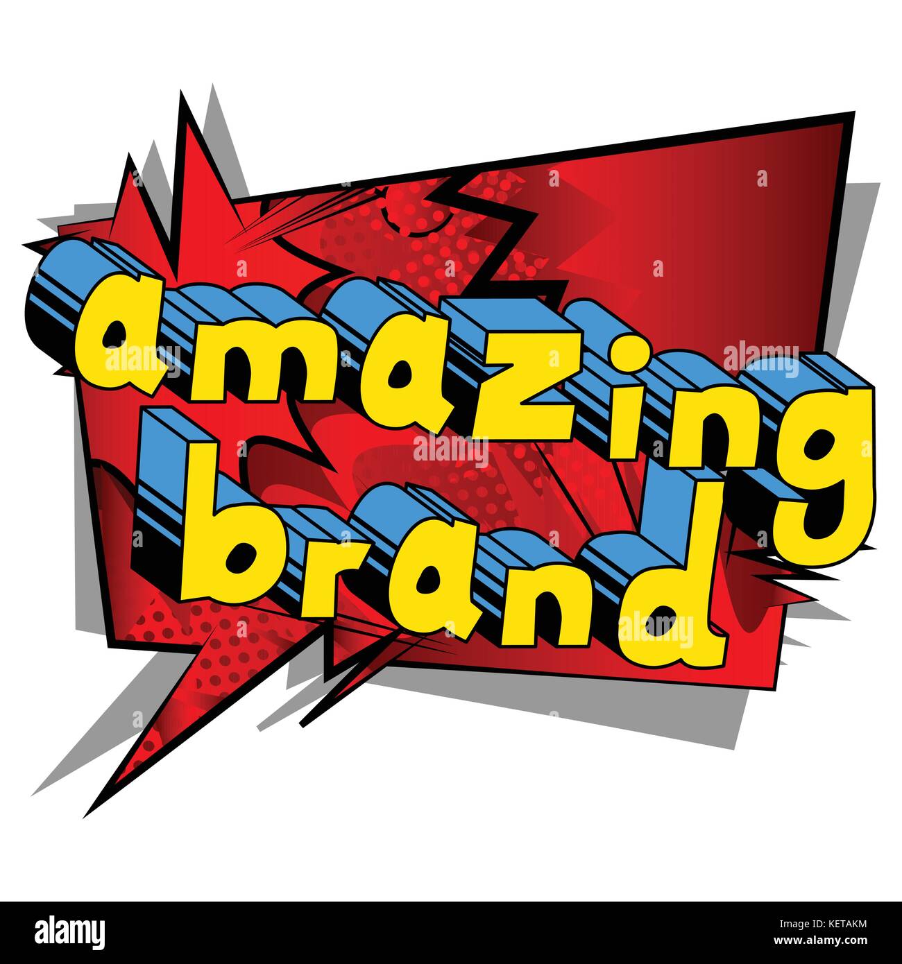 Amazing Brand - Comic book style word on abstract background Stock ...