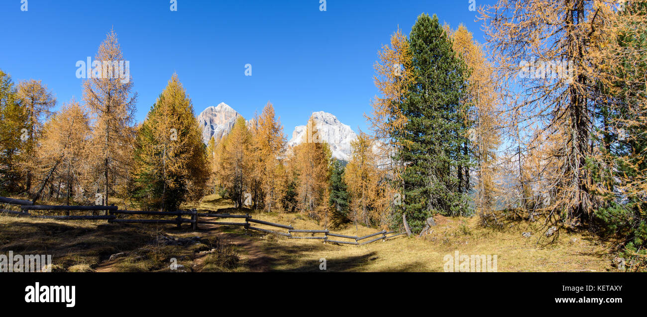 Dolomites. Autumn colors and reflections. The mountain dresses in the ...