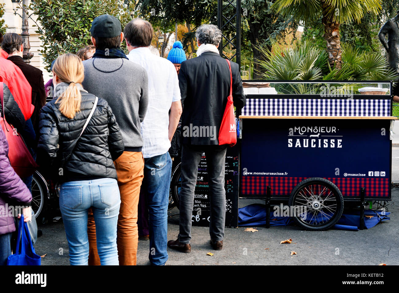 Food truck - Contemporary Art International Fair of Paris, France Stock ...