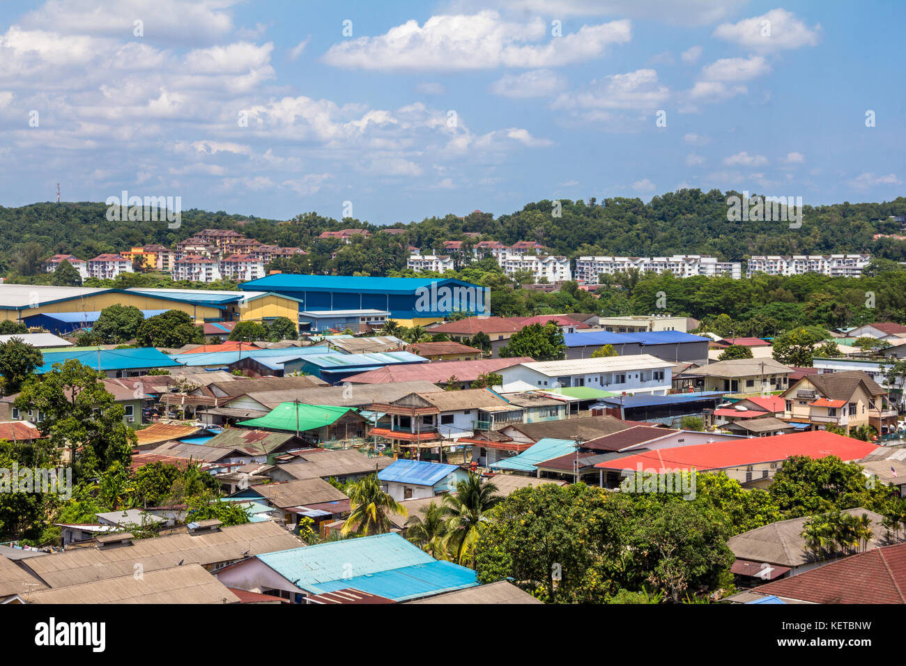 Selangor, 22 Oct 2017 Malaysia: Bird's eye view over Kampung Baru ...
