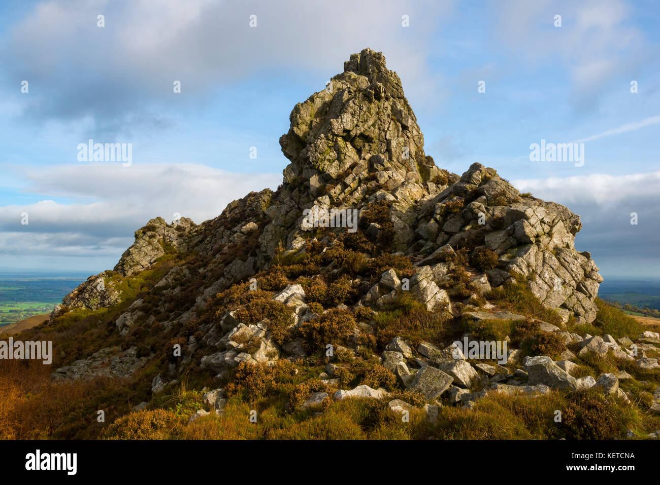 The Devil's Chair on the Stiperstones, Shropshire Stock Photo - Alamy