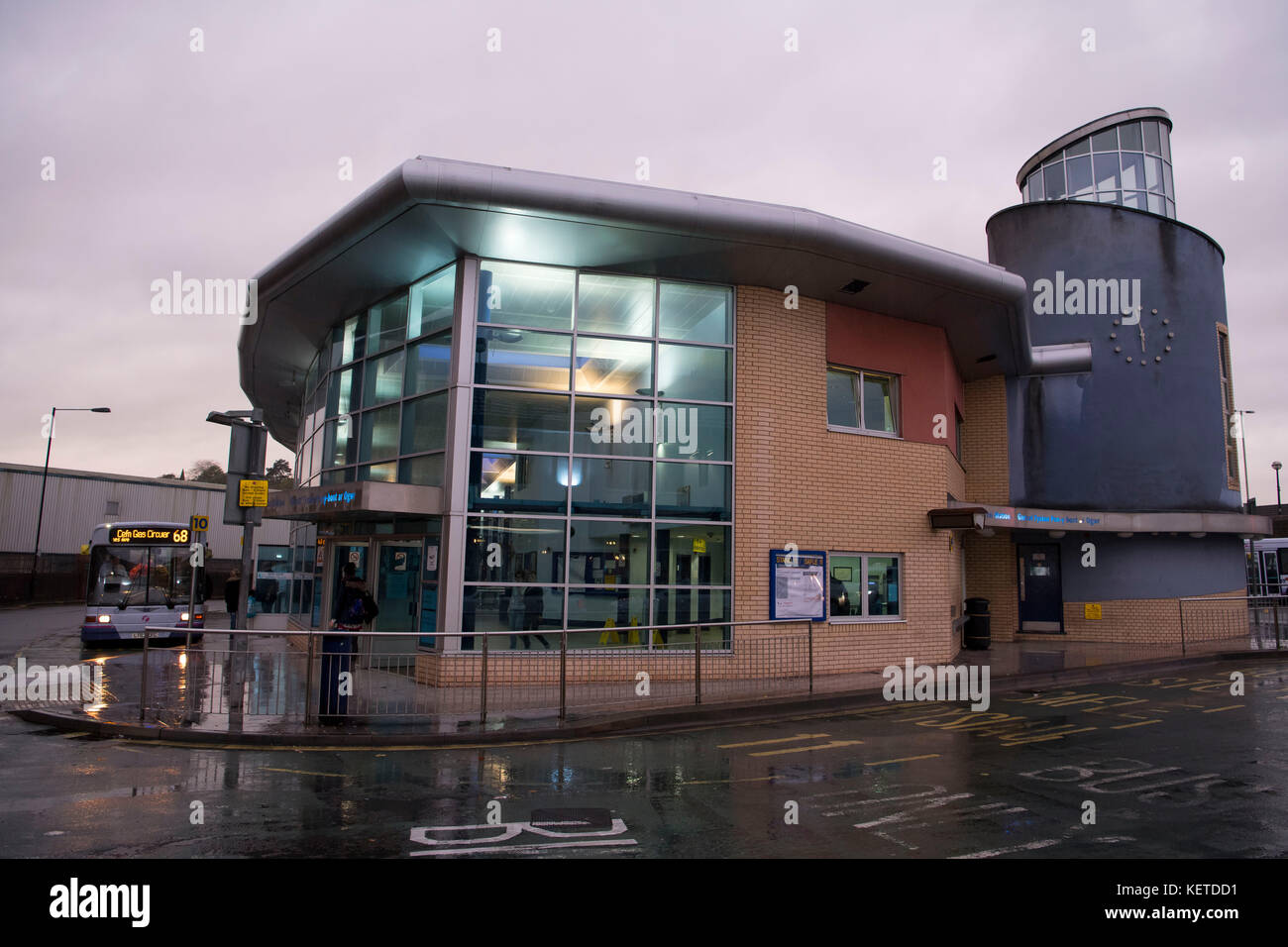 Bridgend bus station in Bridgend, Wales, UK Stock Photo - Alamy