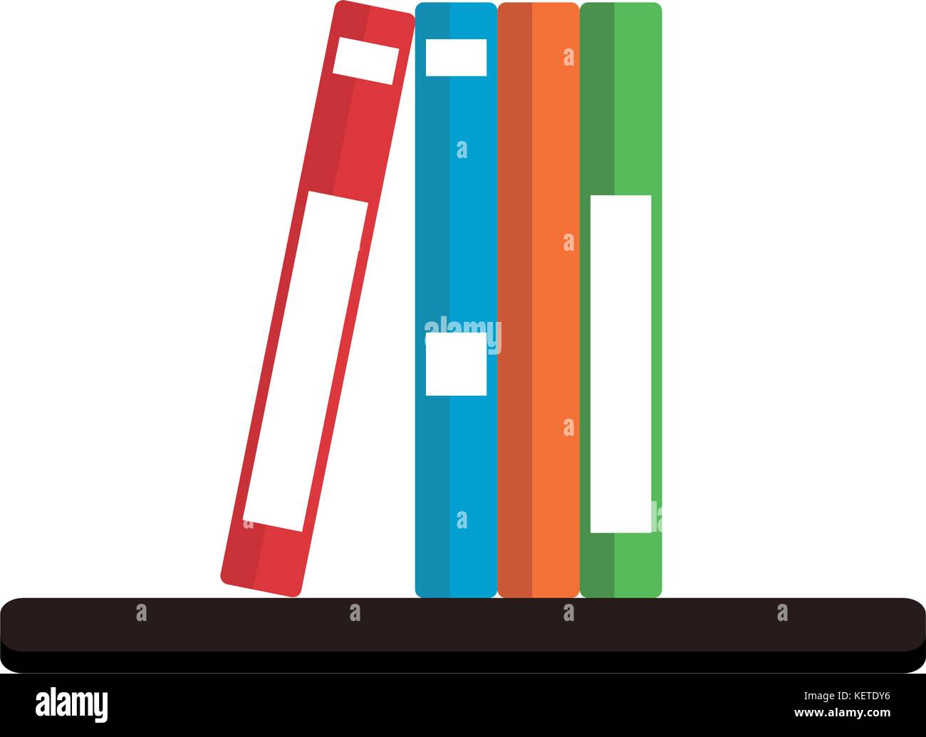 Shelf colorful books on Stock Vector Images - Alamy