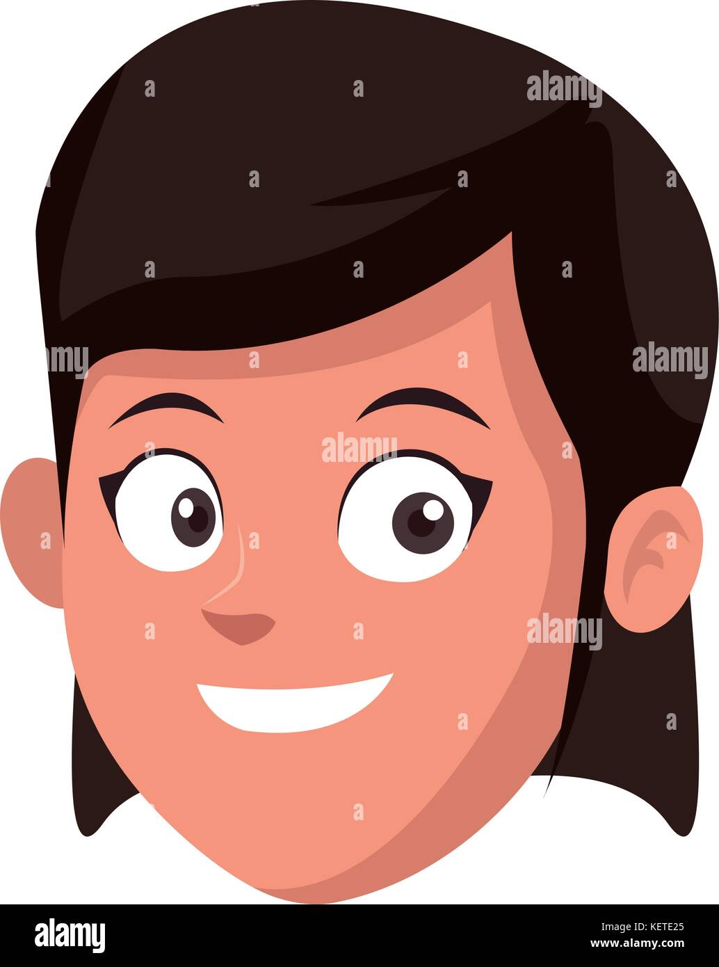 Woman smiling cartoon Stock Vector Image & Art - Alamy