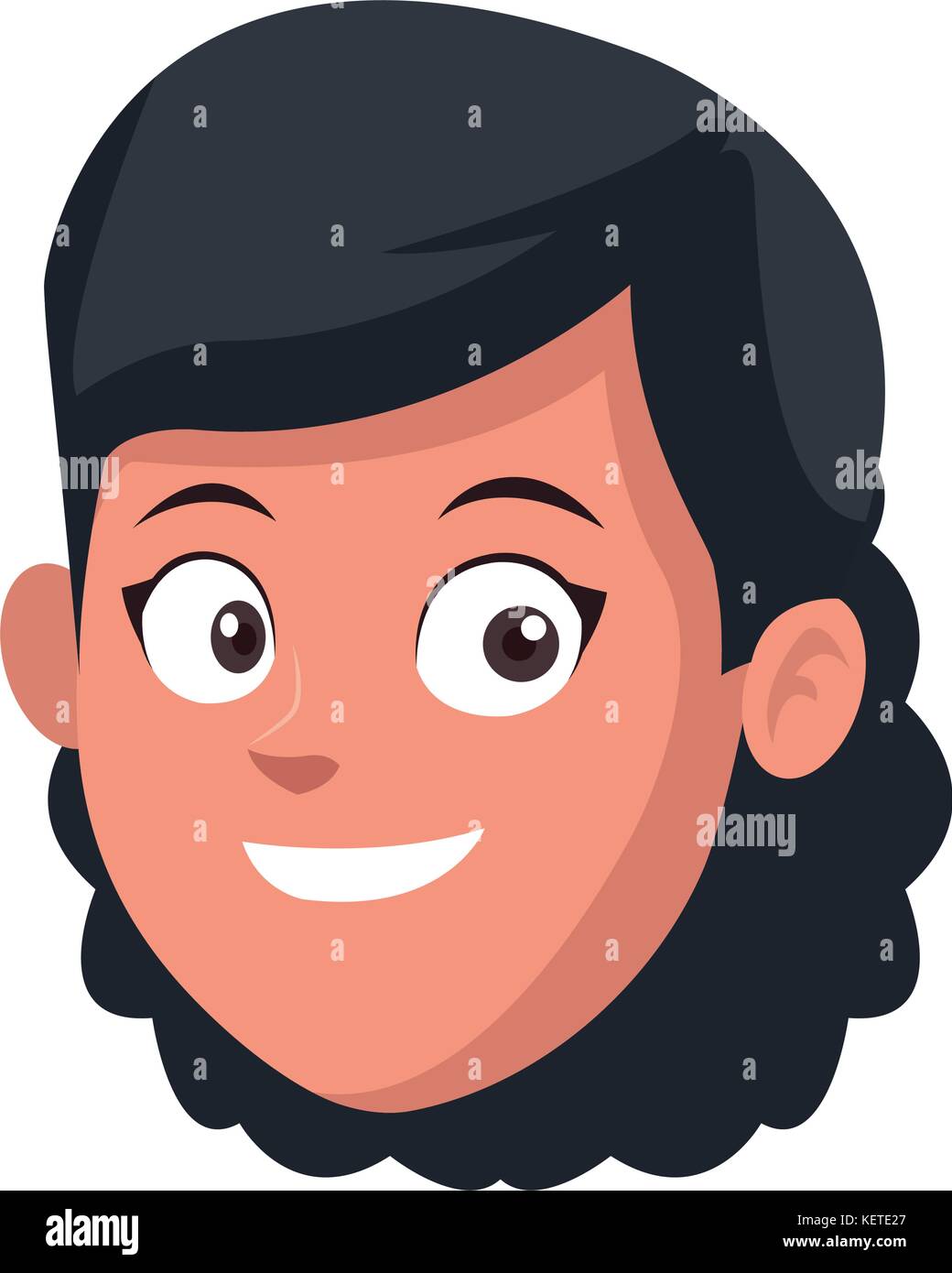 Woman smiling cartoon Stock Vector Image & Art - Alamy