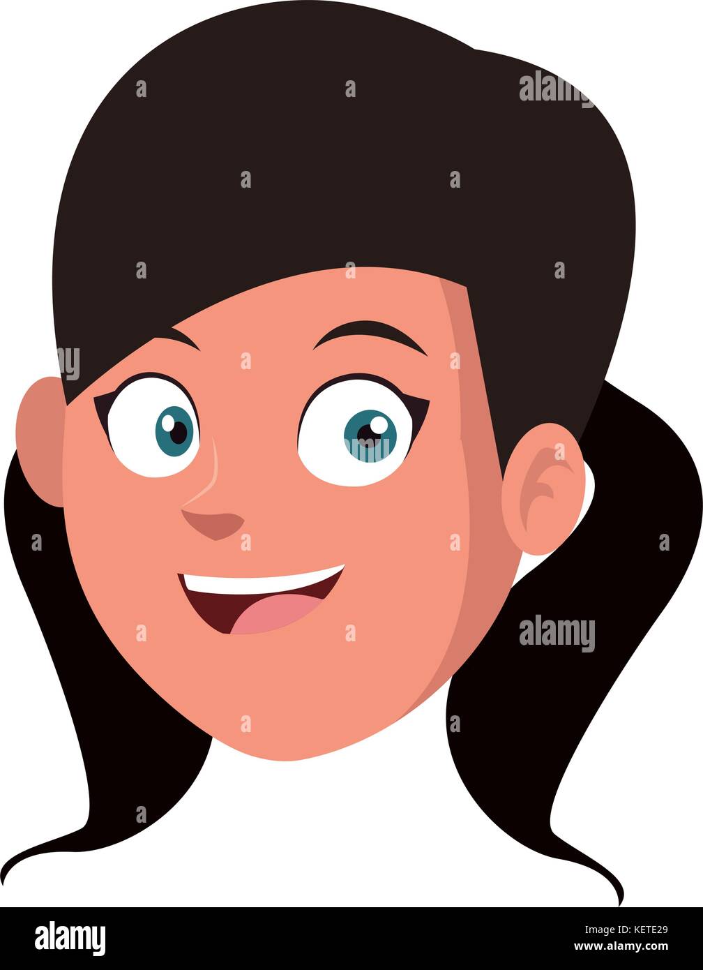 Woman smiling cartoon Stock Vector Image & Art - Alamy
