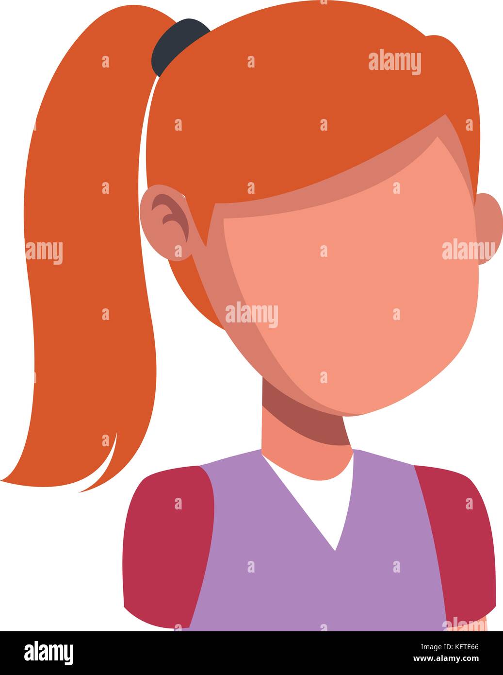 Girl faceless cartoon Stock Vector Image & Art - Alamy