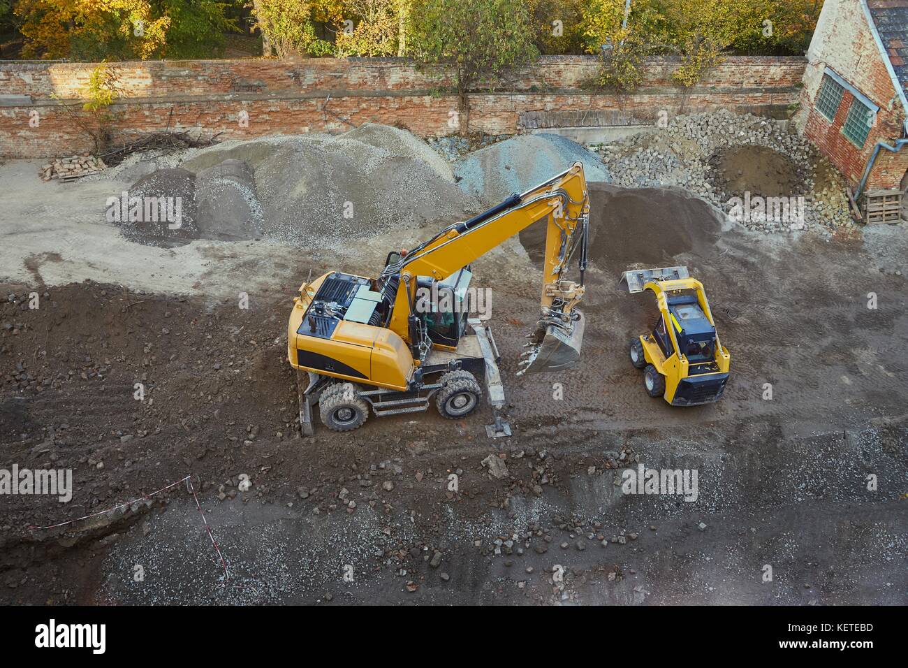 Construction site machinery Stock Photo - Alamy