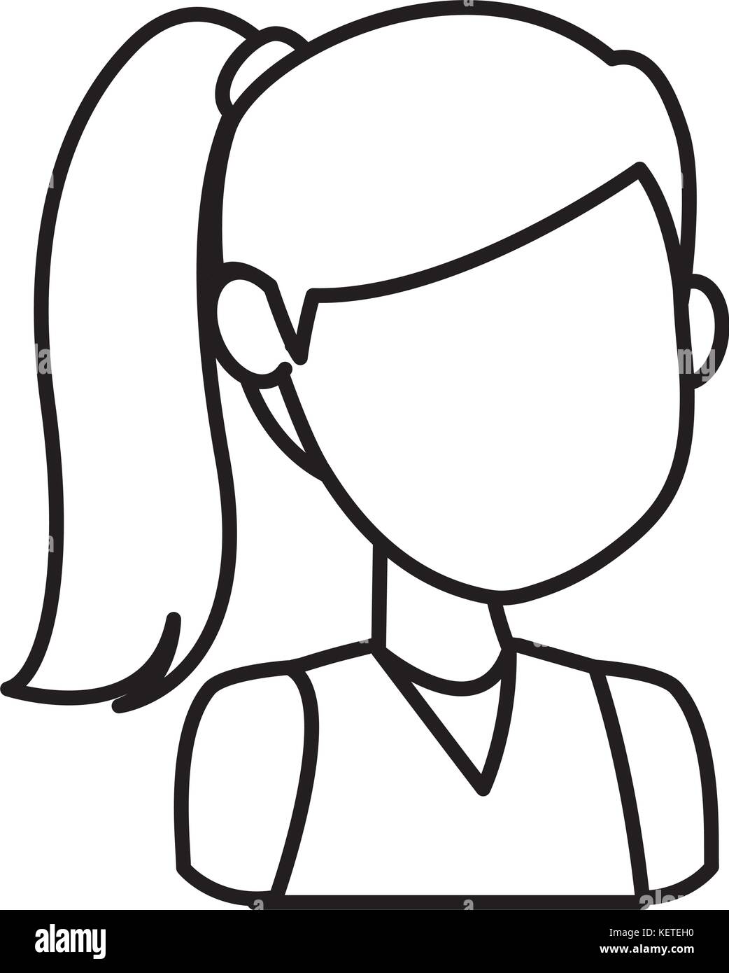 Girl faceless cartoon Stock Vector Image & Art - Alamy