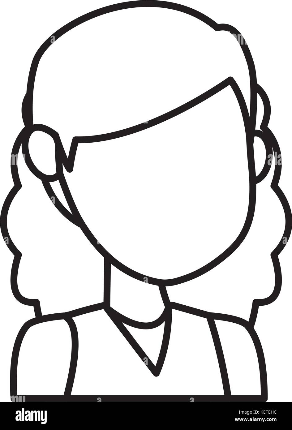 Girl faceless cartoon Stock Vector Image & Art - Alamy