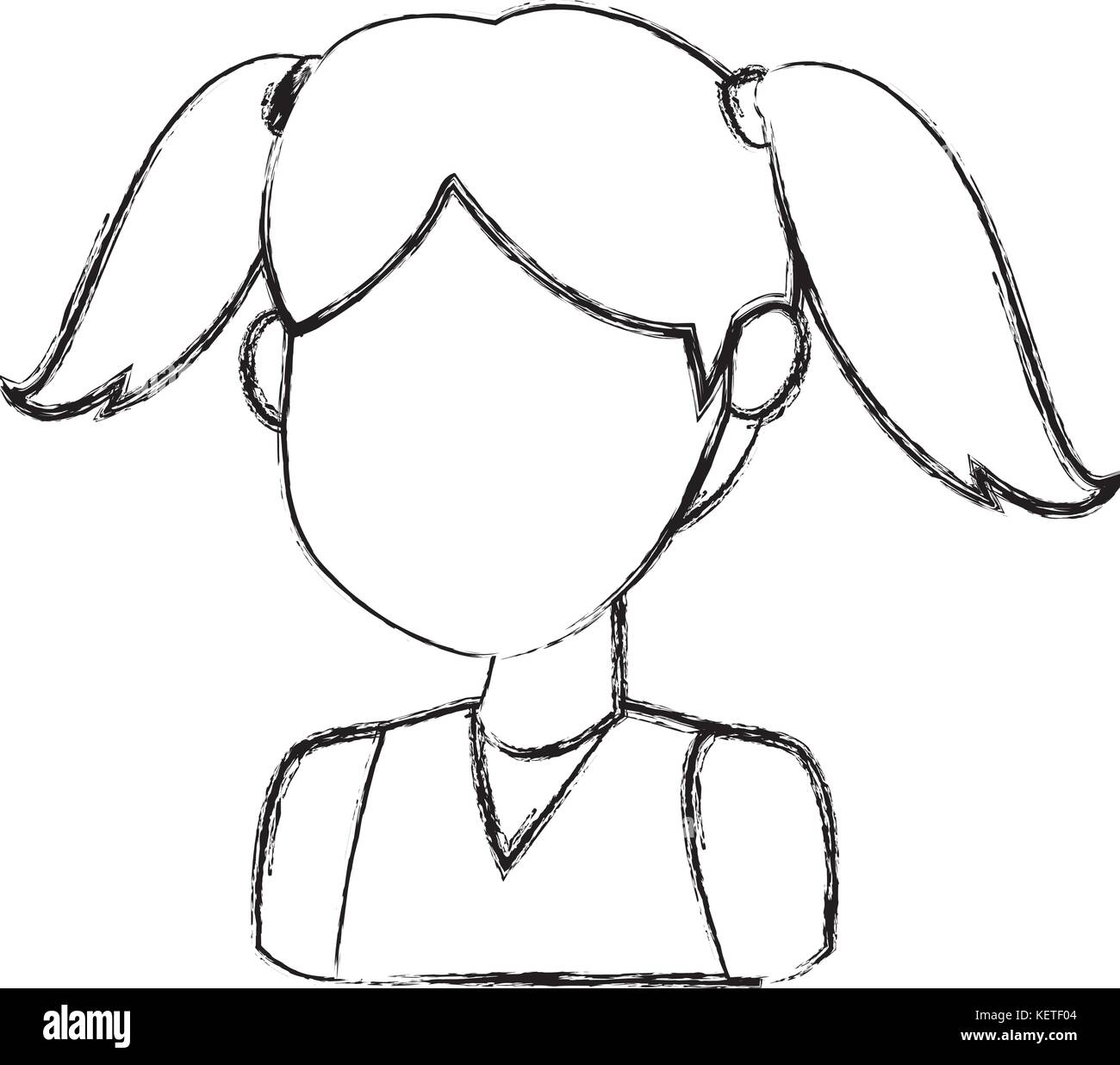 Girl faceless cartoon Stock Vector Image & Art - Alamy