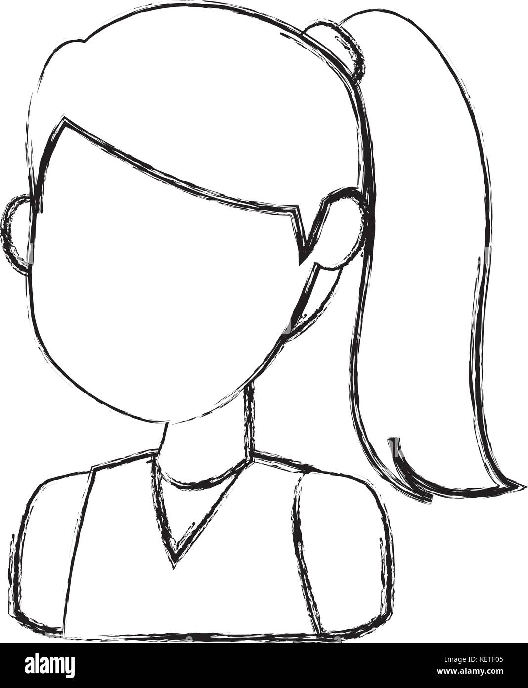 Girl faceless cartoon Stock Vector Image & Art - Alamy