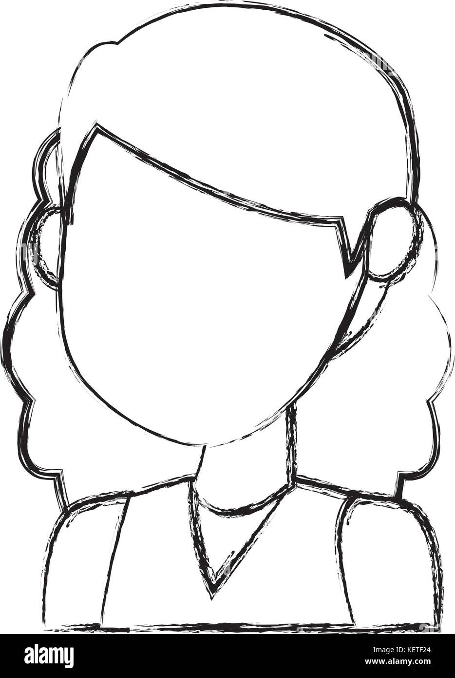 Girl faceless cartoon Stock Vector Image & Art - Alamy