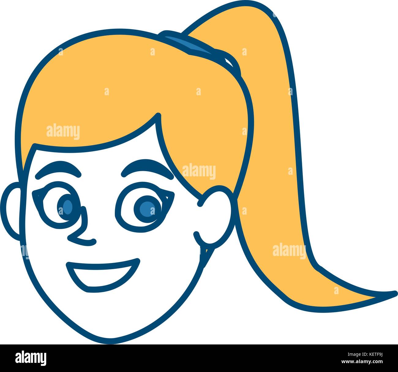 Woman smiling cartoon Stock Vector Image & Art - Alamy