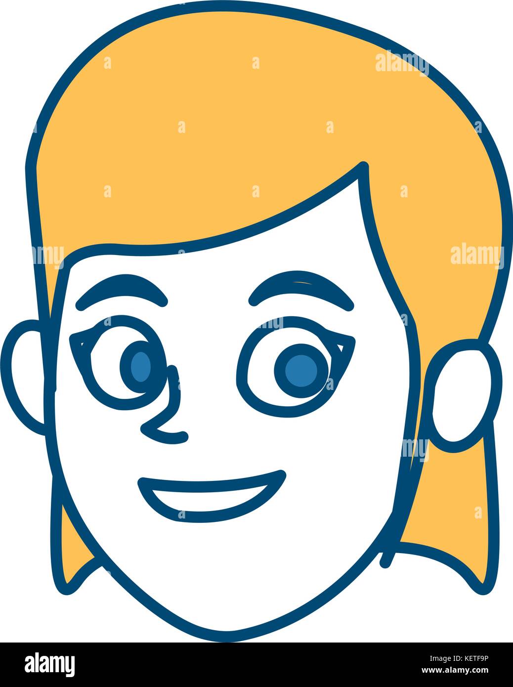 Woman smiling cartoon Stock Vector Image & Art - Alamy