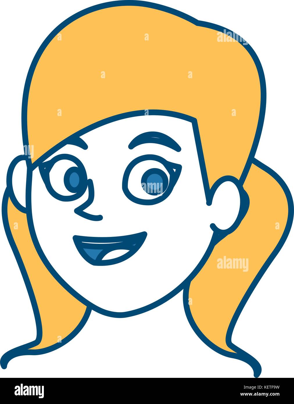 Woman smiling cartoon Stock Vector Image & Art - Alamy