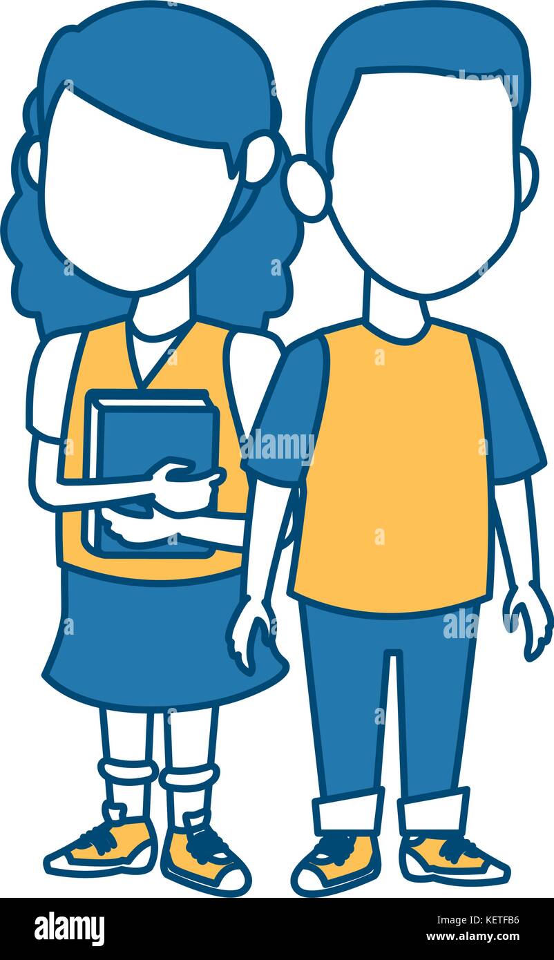 School kids friends cartoon Stock Vector Image & Art - Alamy