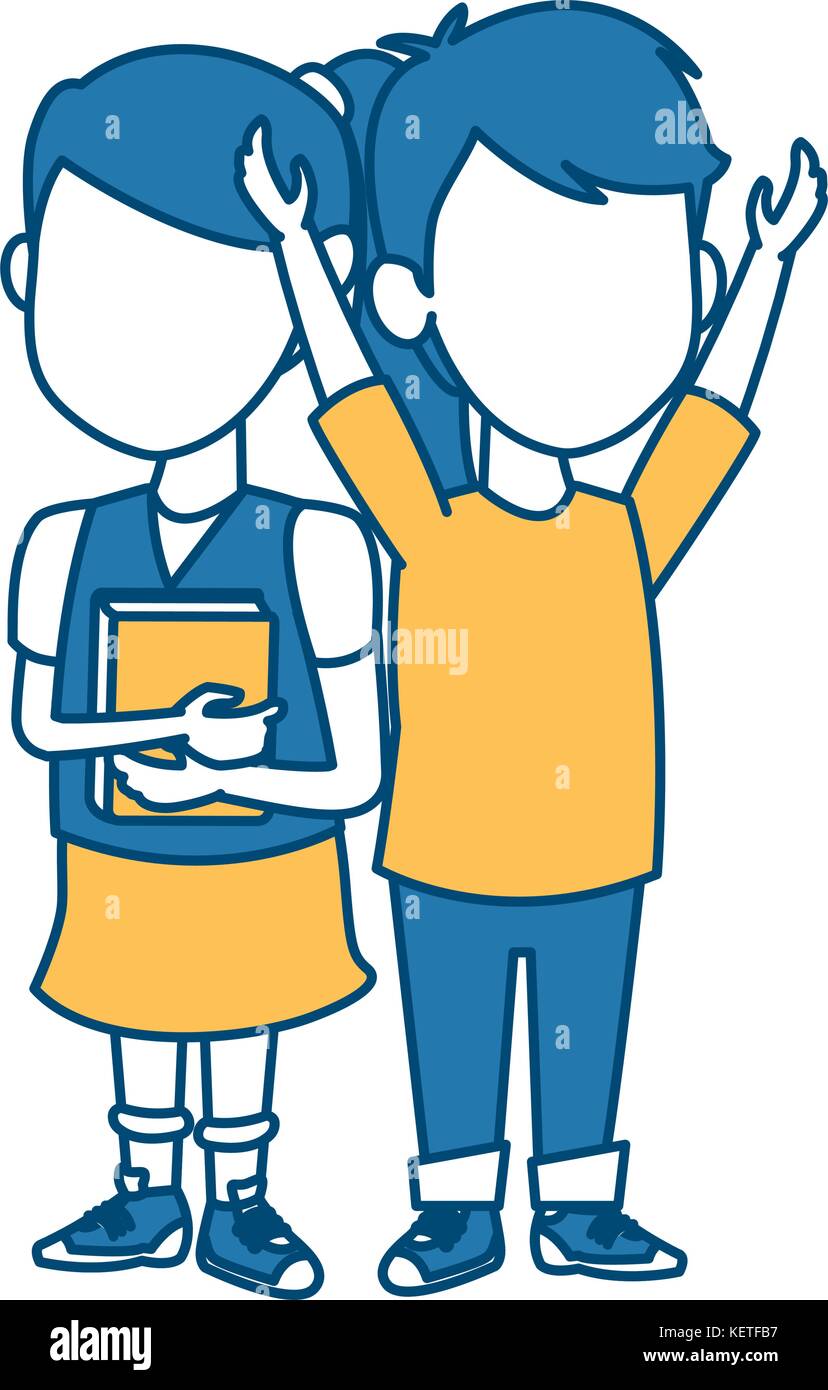 School kids friends cartoon Stock Vector Image & Art - Alamy