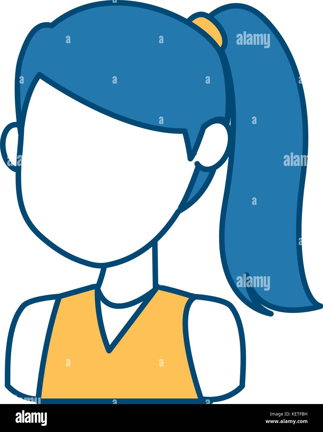 Girl faceless cartoon Stock Vector Image & Art - Alamy