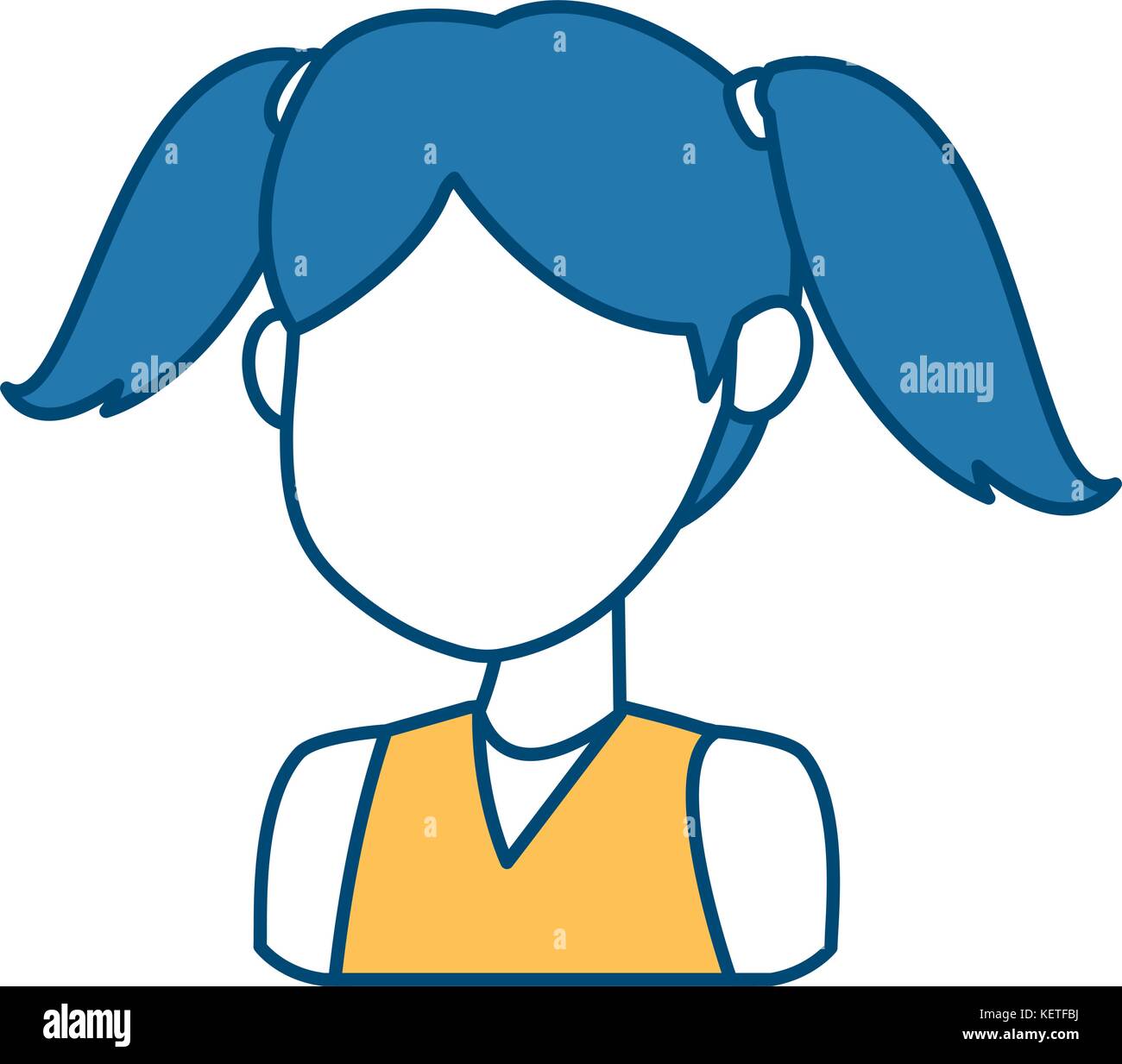 Girl faceless cartoon Stock Vector Image & Art - Alamy