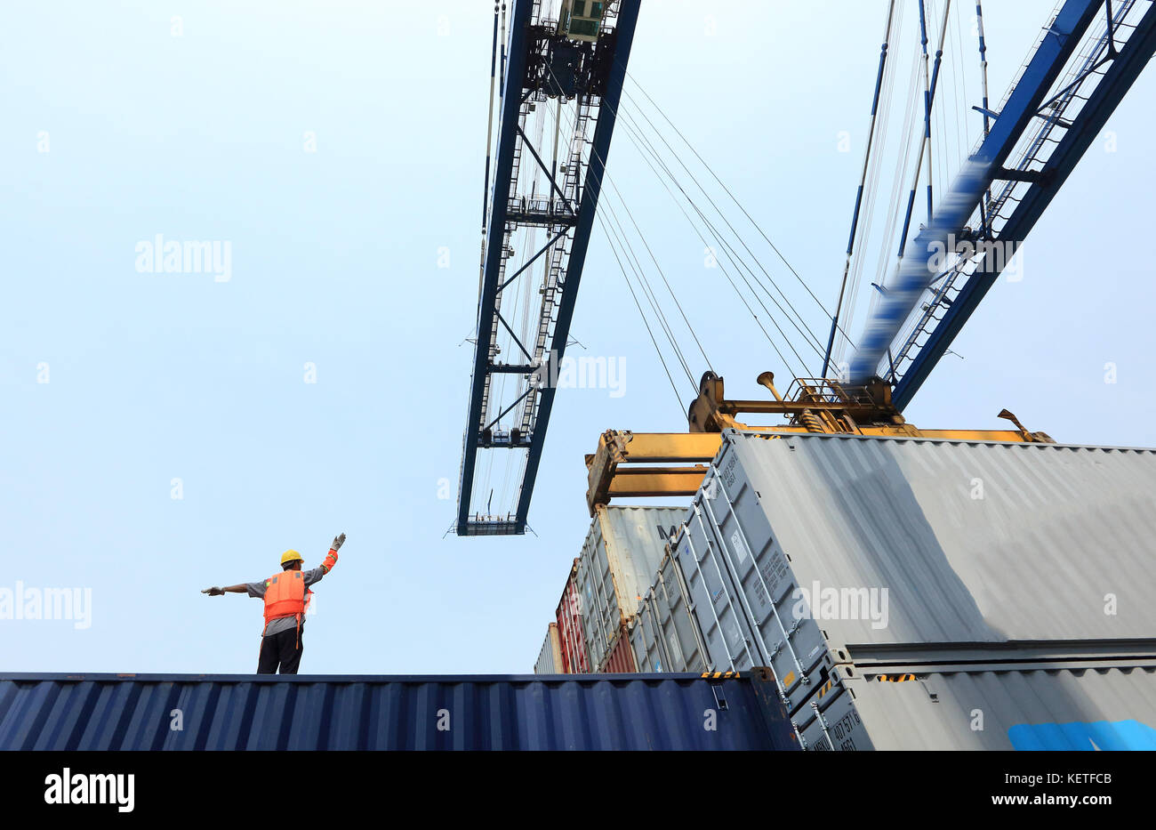 Nansha port of Guangzhou City,Guangdong Province,China Stock Photo - Alamy