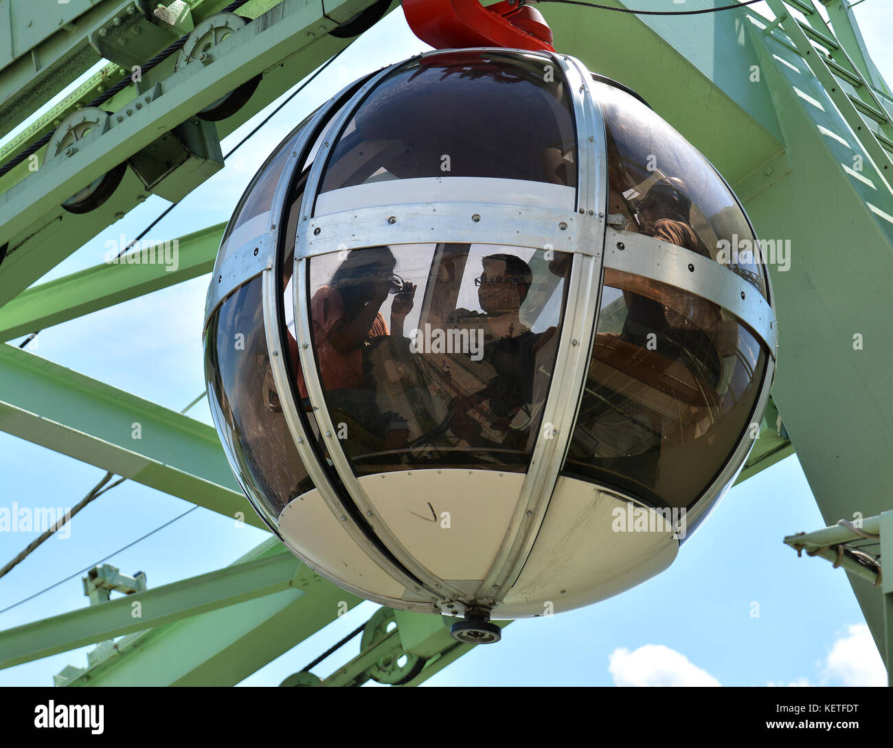 The bubbles - gondola spherical cable car taking passengers from the ...
