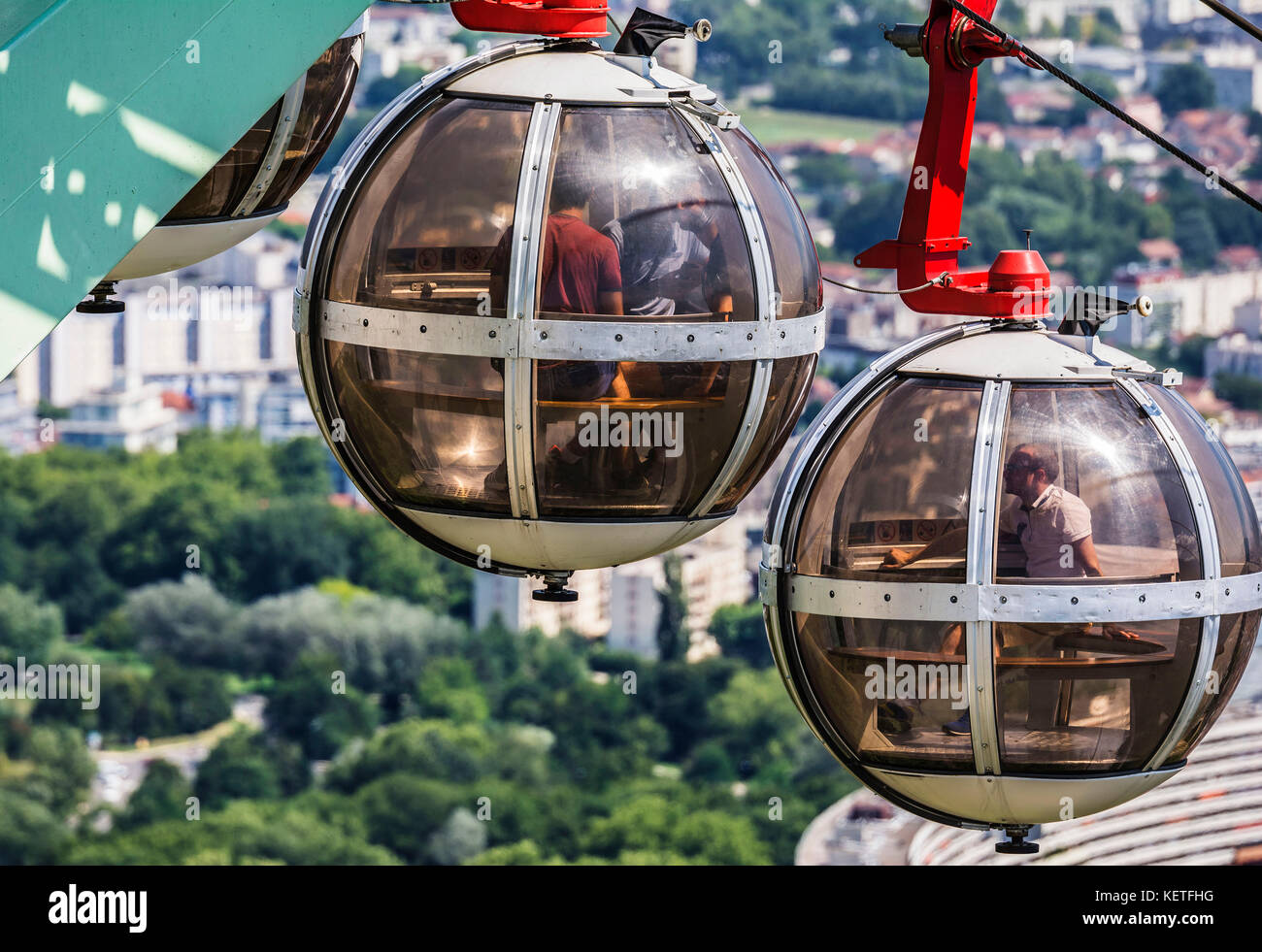 The bubbles - gondola spherical cable car taking passengers from the ...