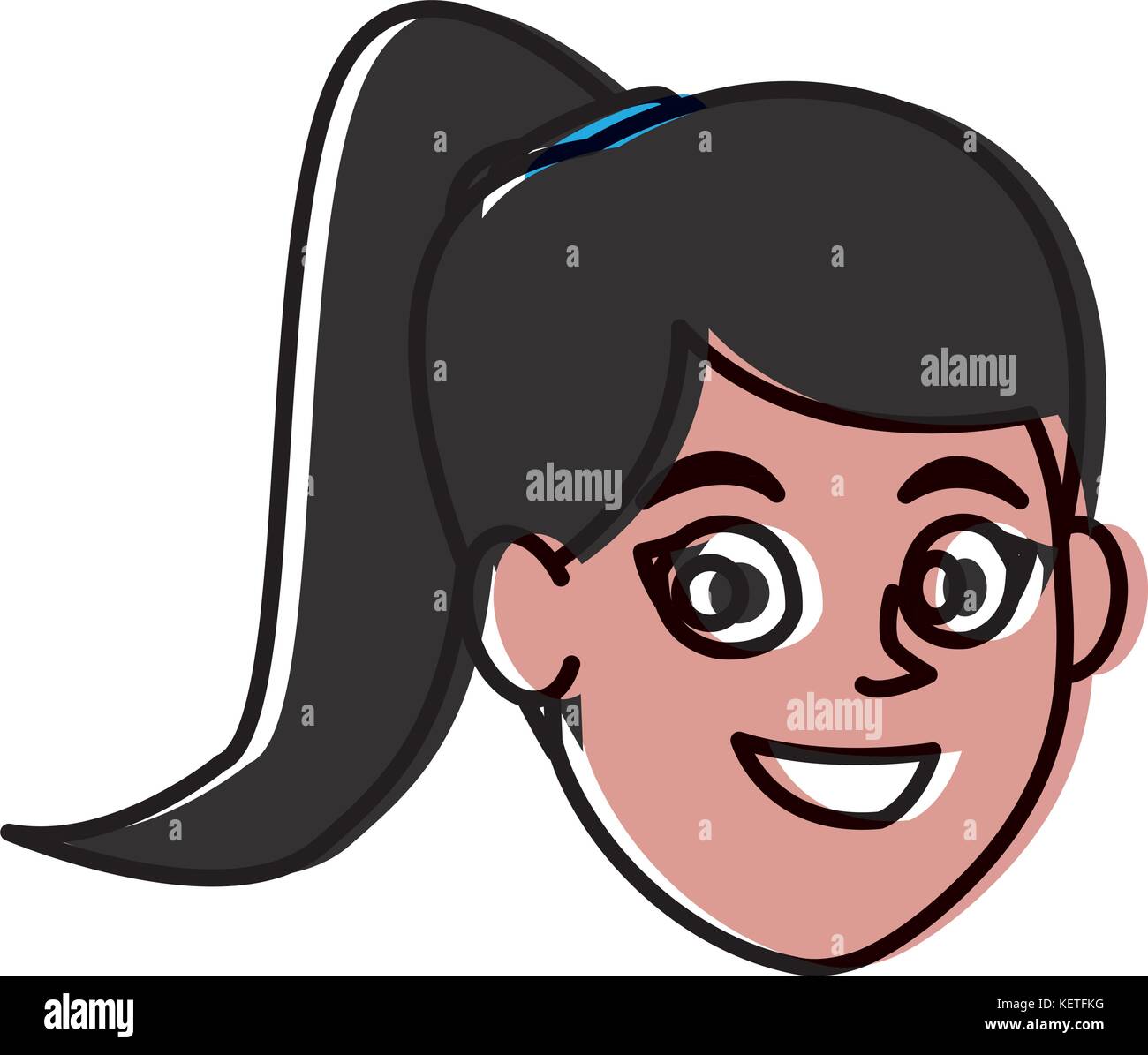 Woman smiling cartoon Stock Vector Image & Art - Alamy