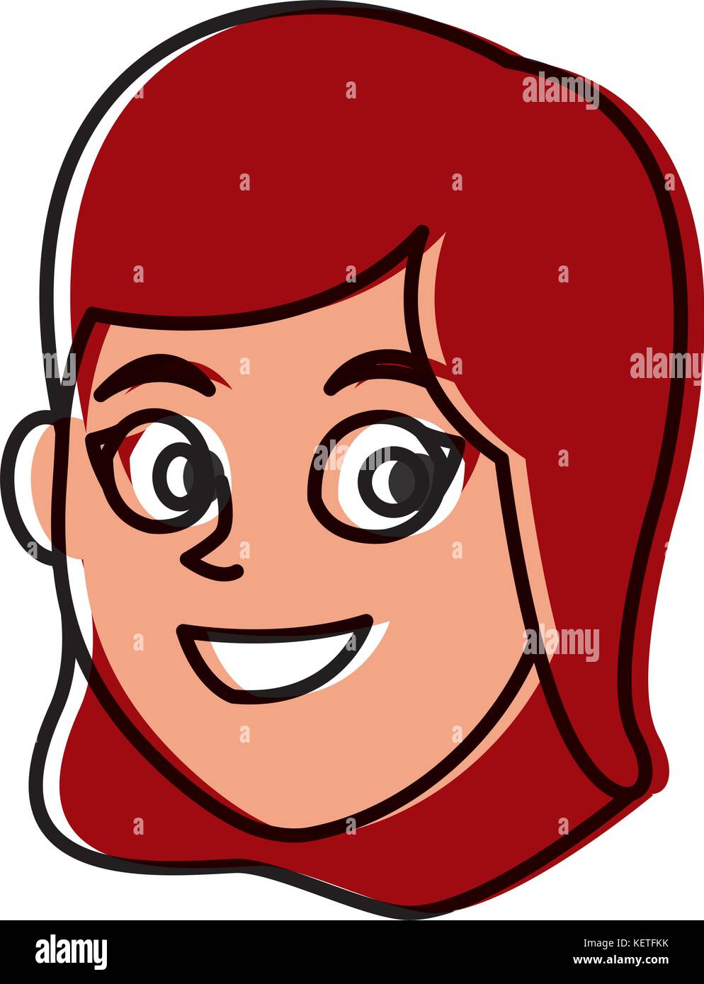 Woman smiling cartoon Stock Vector Image & Art - Alamy